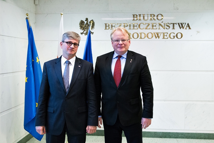 Spotkanie szefa BBN z ministrem obrony Szwecji - Wydarzenia - Biuro Bezpieczeństwa Narodowego